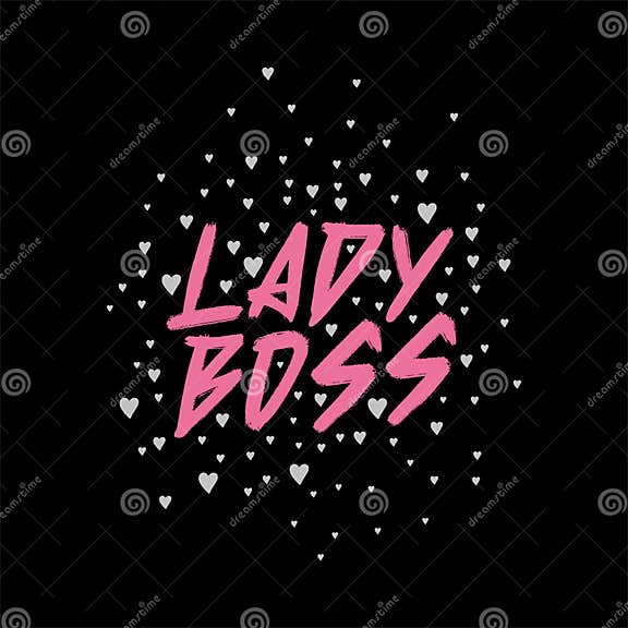 LADY BOSS,Graphic Design Lettering Abstract for T Shirt Printing Stock ...