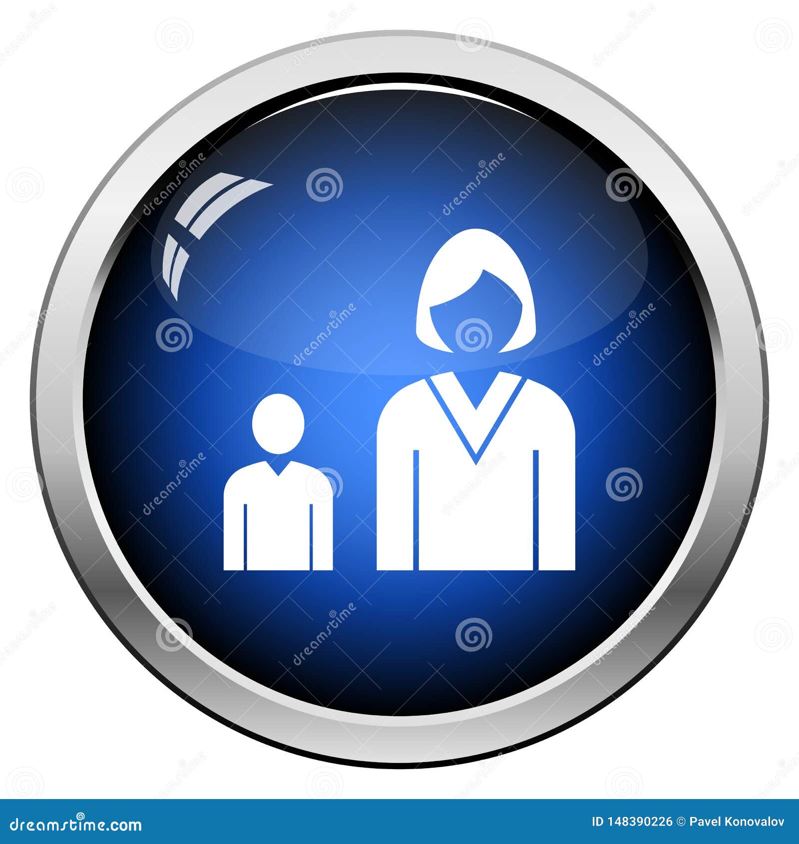 Lady Boss with Subordinate Icon Stock Vector - Illustration of company ...