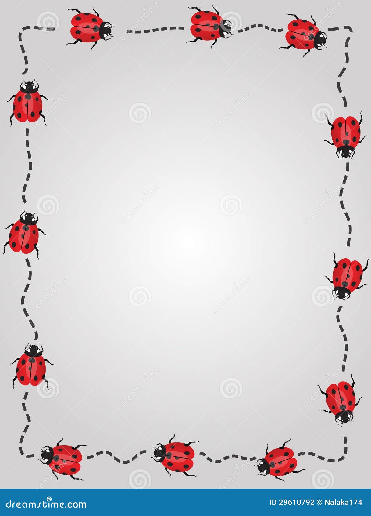 Lady bug border frame stock vector. Illustration of shaggy - 29610792
