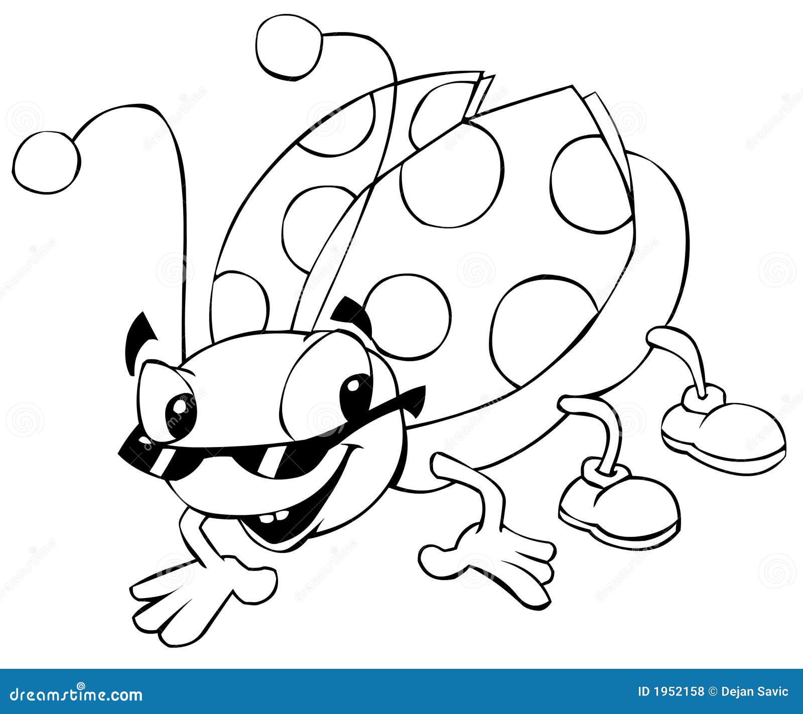 Lady bug line art stock illustration. Illustration of messenger - 1952158