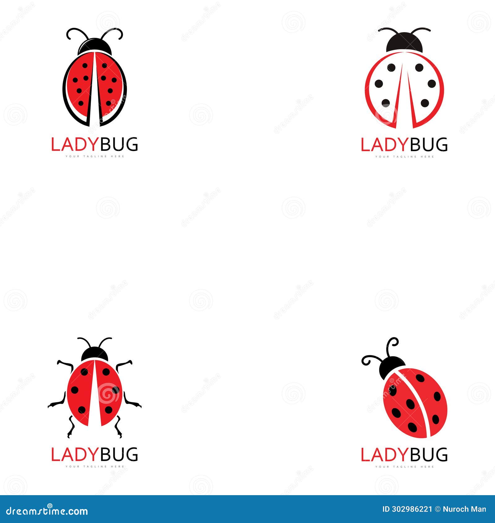 Lady Bug Logo Template Vector Illustration Icon Stock Vector ...