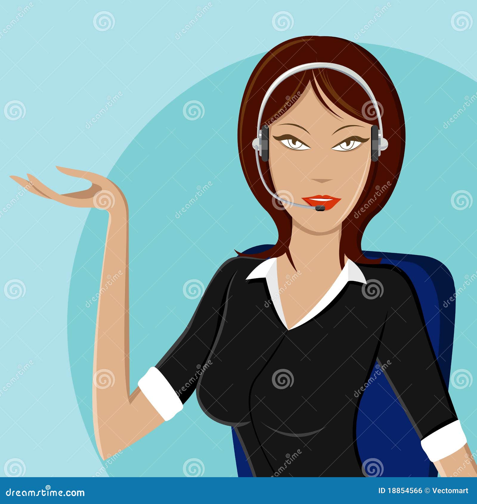 Lady With Headphone Stock Photography | CartoonDealer.com #16906886