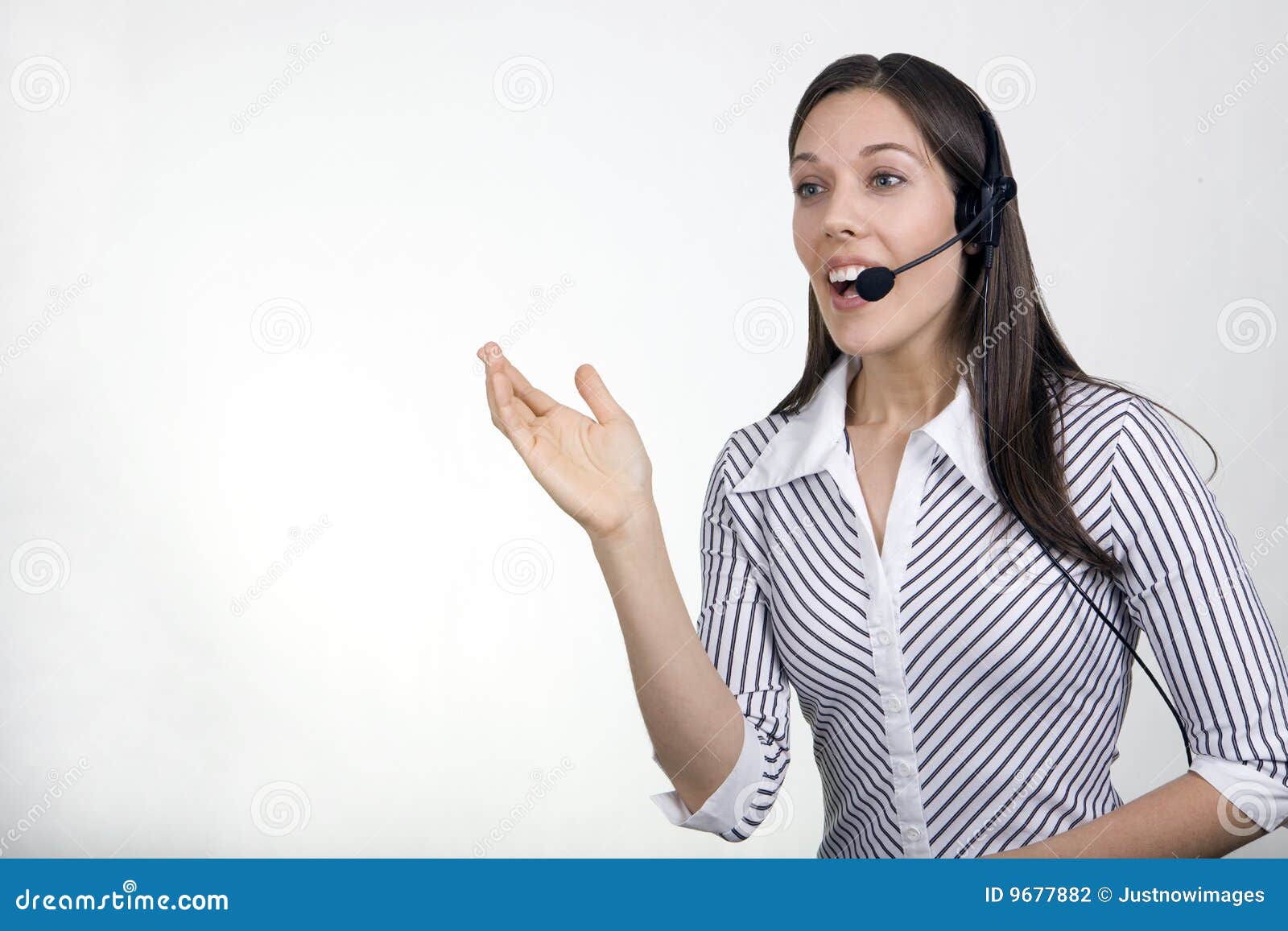 Lady Call Center Agent stock photo. Image of lady, explaining - 9677882