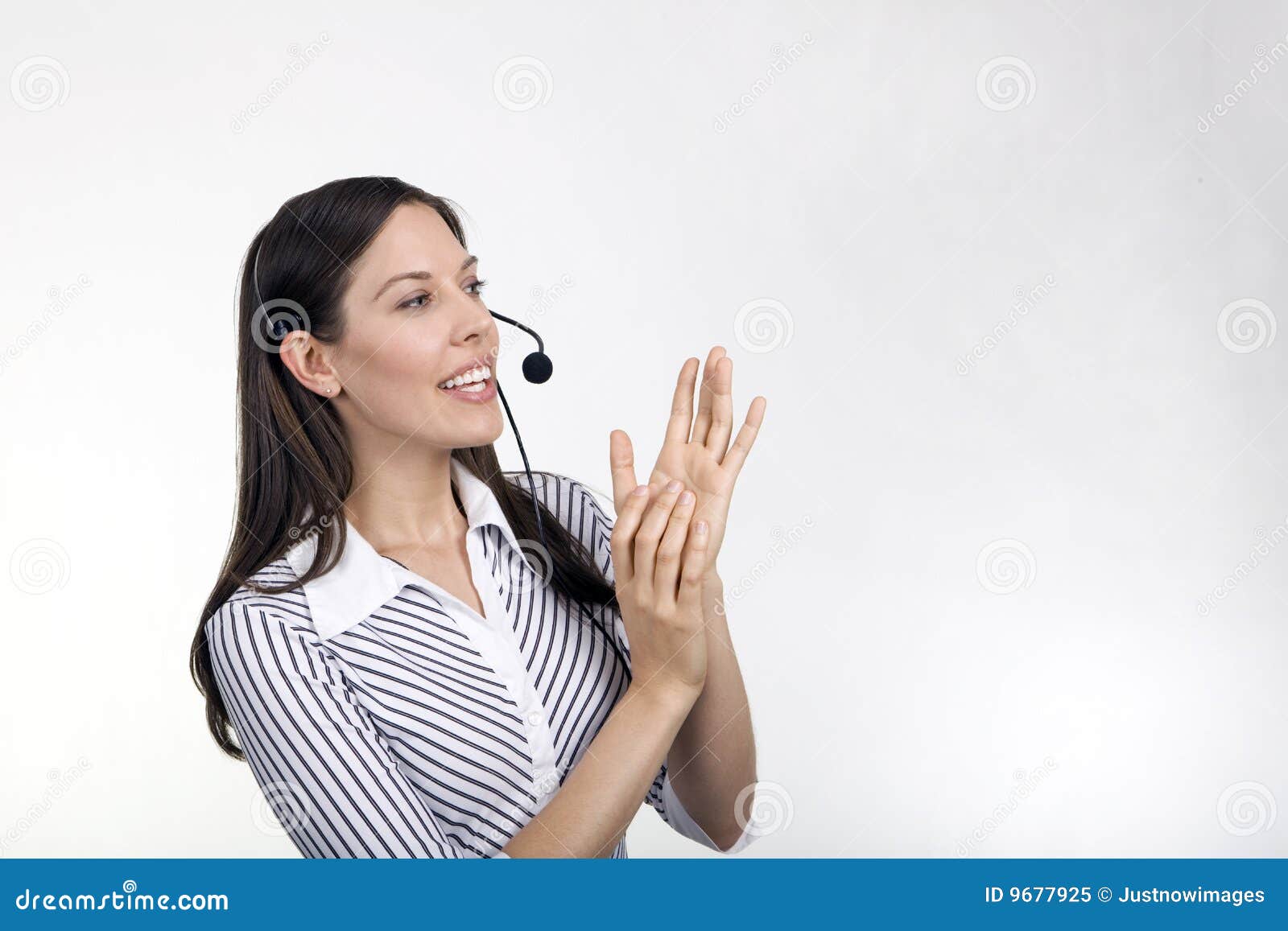 Lady Call Center Agent stock image. Image of beautiful - 9677925