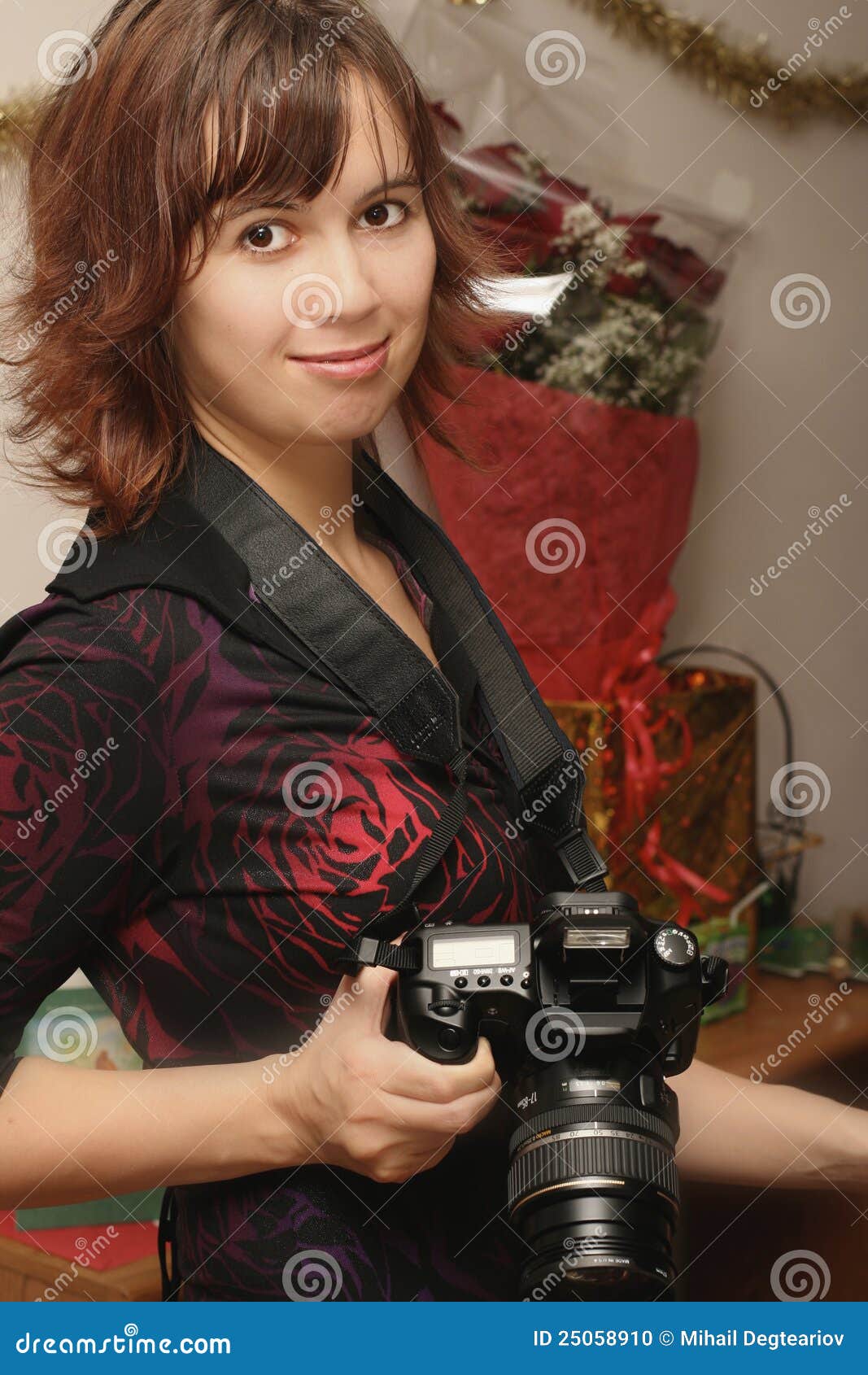 Lady with Camera stock photo. Image of digital, look - 25058910
