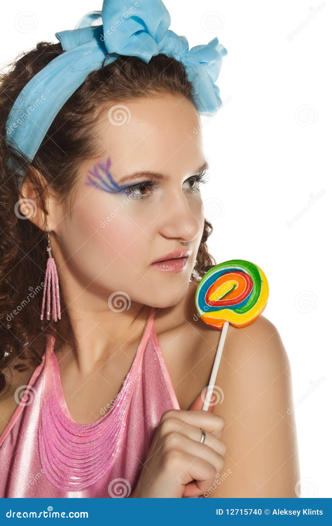 Lady and candy stock photo. Image of colour, tasty, sugar - 12715740