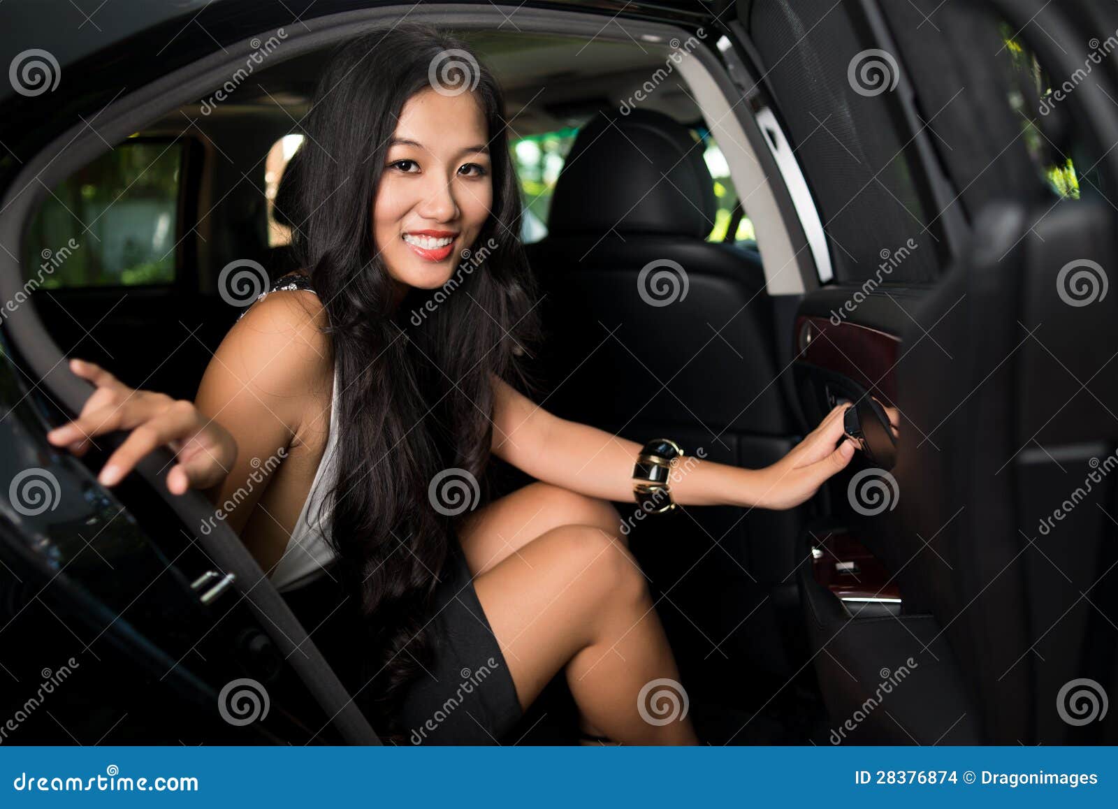 Lady in car stock photo. Image of fashionable, girl, attractive - 28376874