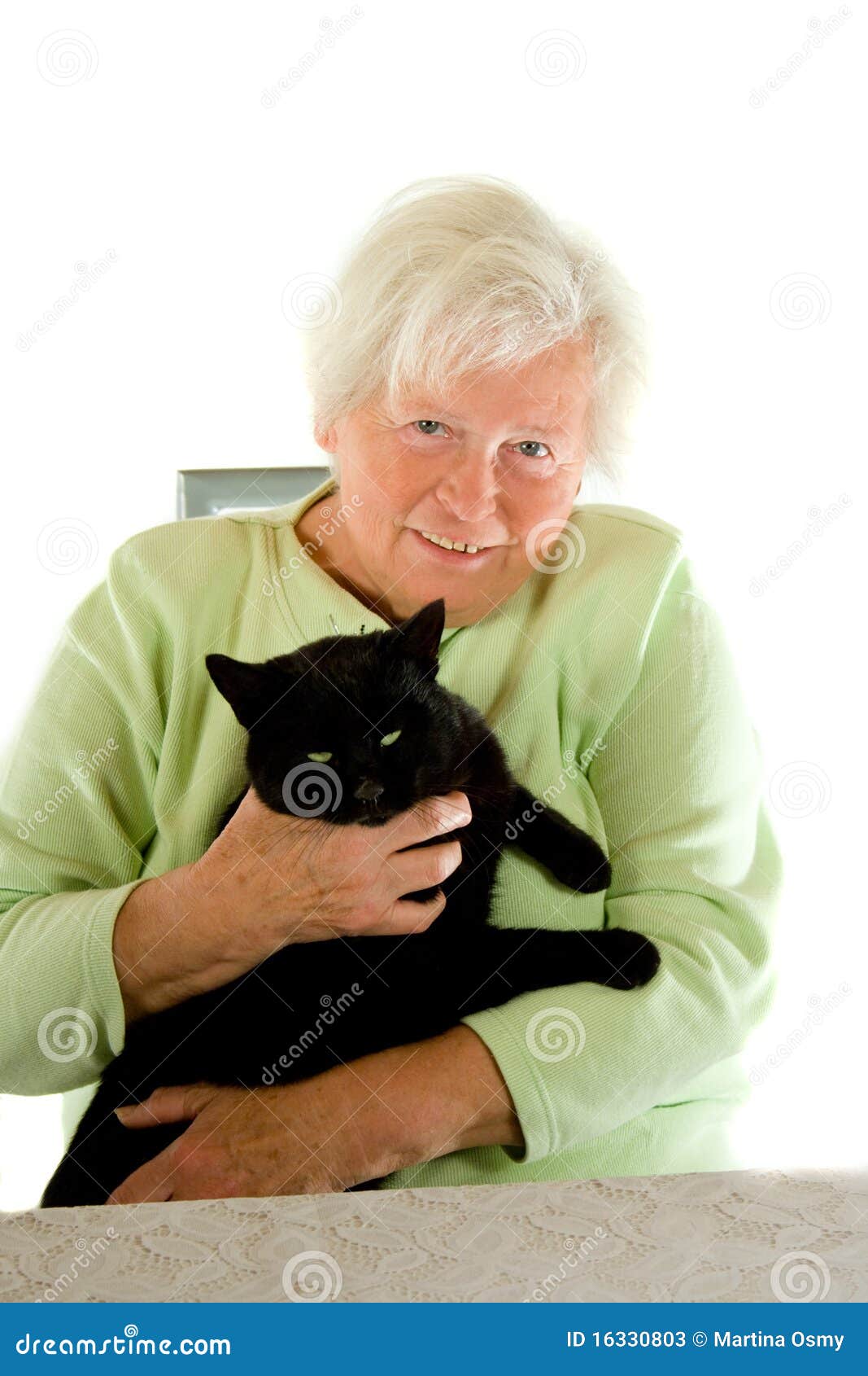 Lady with cat stock image. Image of woman, love, studs - 16330803