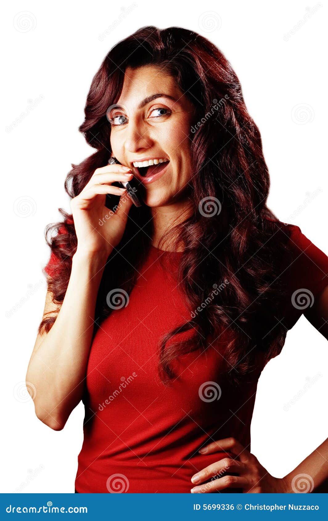 Lady on Cell Phone stock photo. Image of call, lady, smile - 5699336