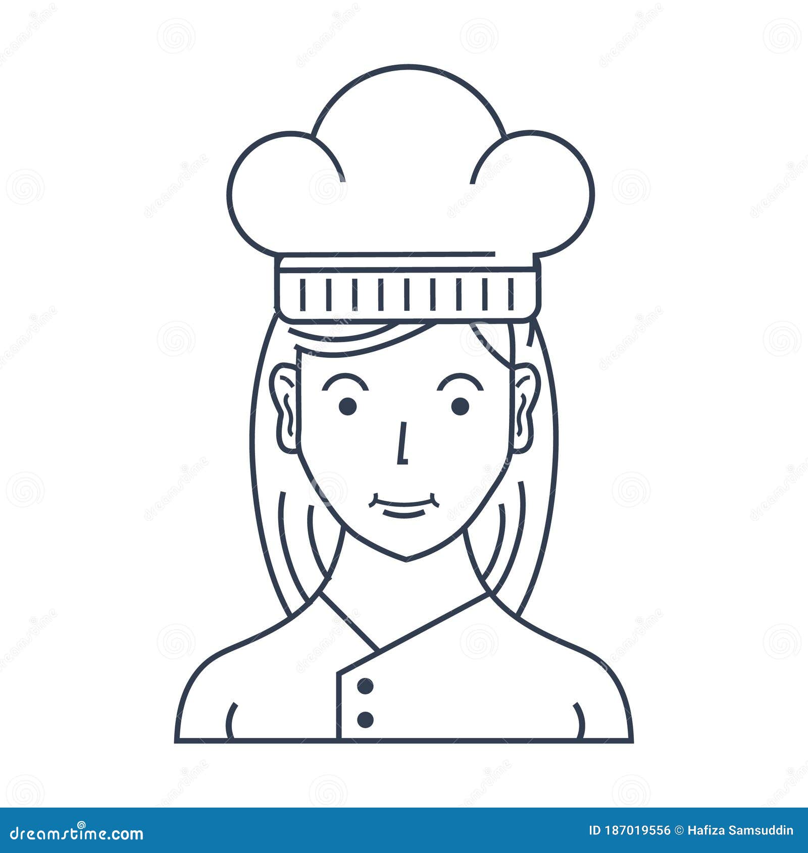Lady Chef. Vector Illustration Decorative Design Stock Vector ...