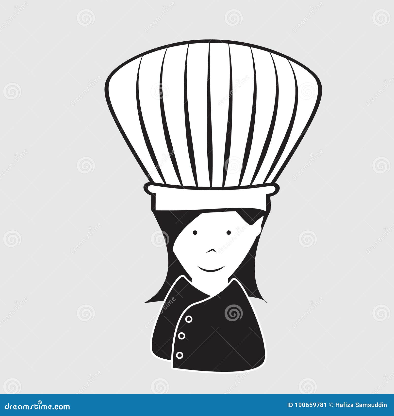 Lady Chef. Vector Illustration Decorative Design Stock Vector ...