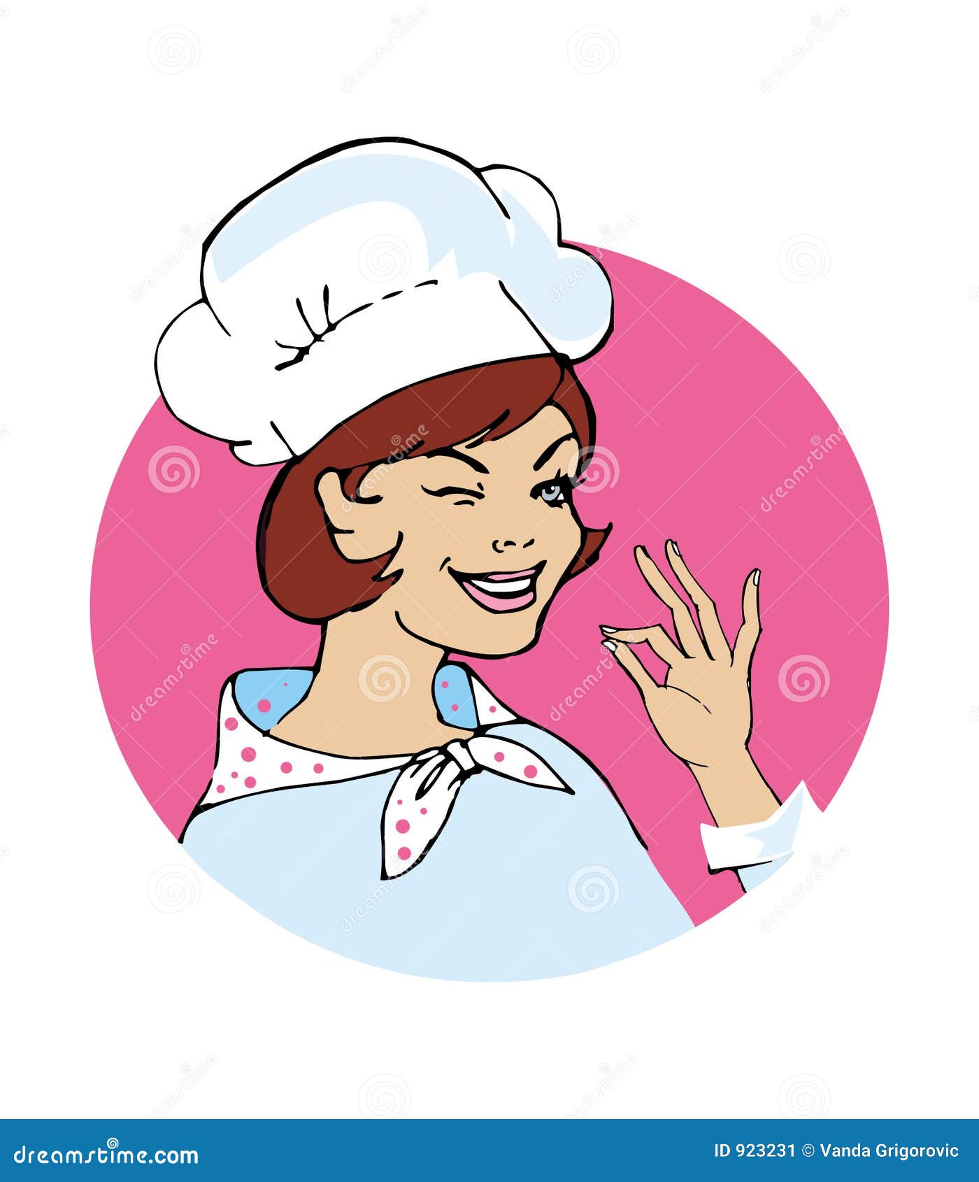 Lady chief stock vector. Illustration of culinary, professional - 923231