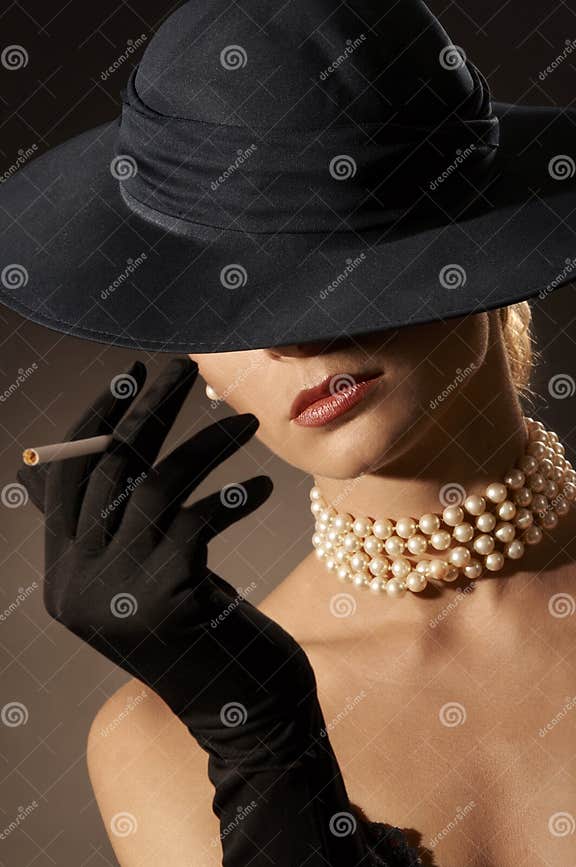 Lady and cigarette stock photo. Image of hand, luxe, fashion - 1182872