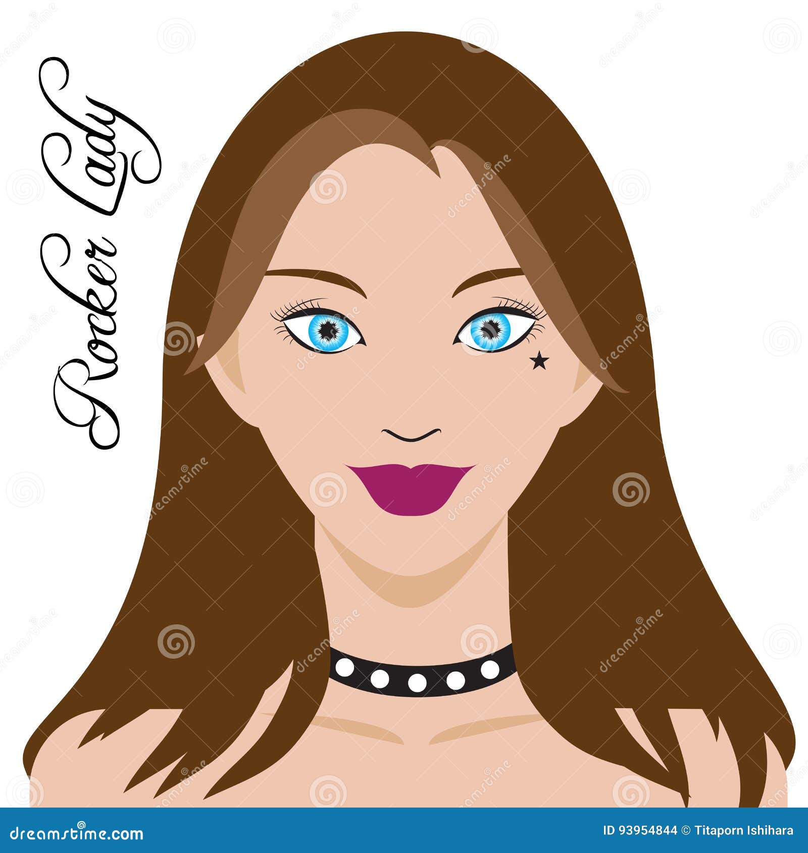 Lady Comic Cartoon Ca-rector Vector | CartoonDealer.com #93954865