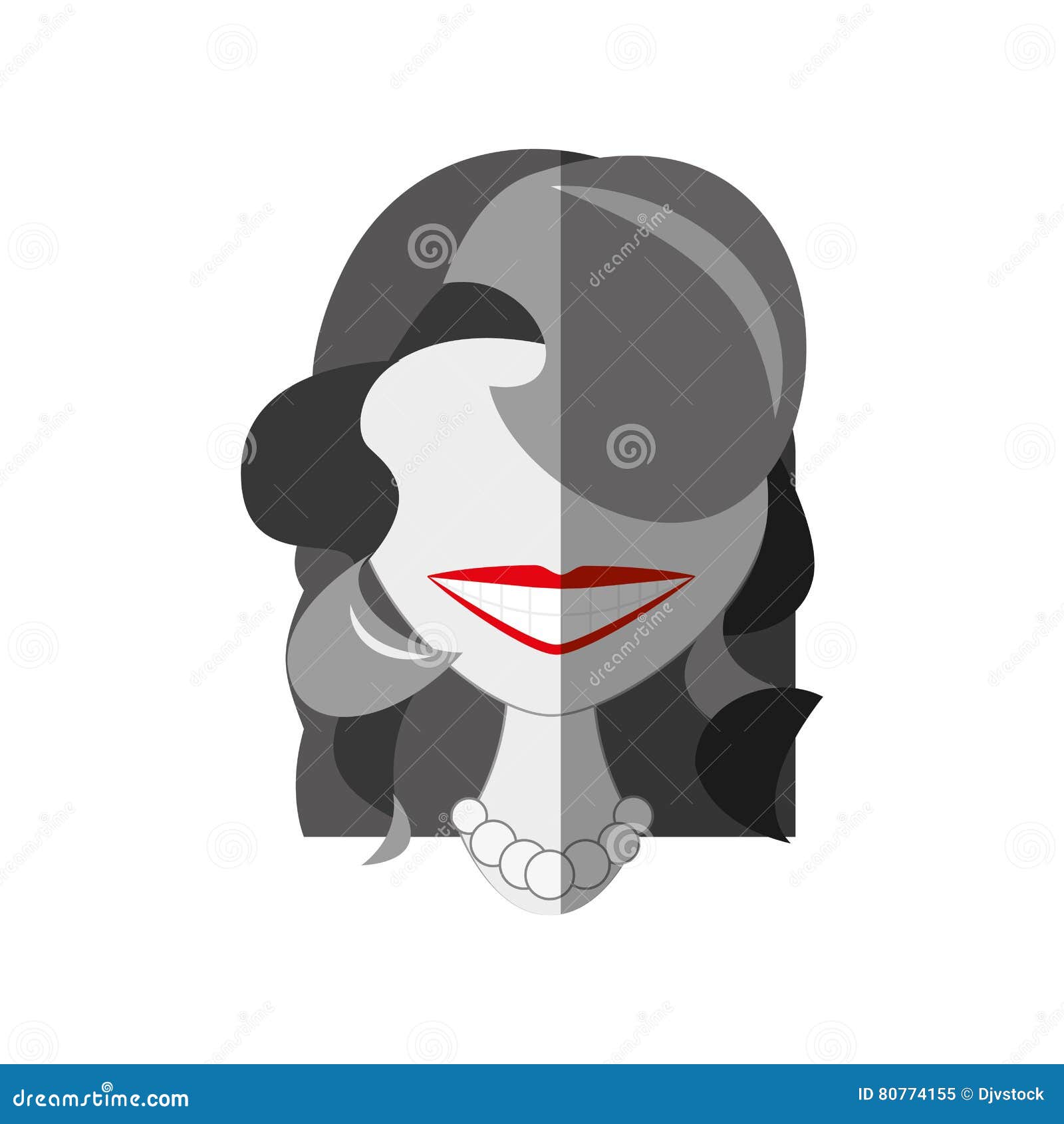Lady comic character icon stock vector. Illustration of background ...