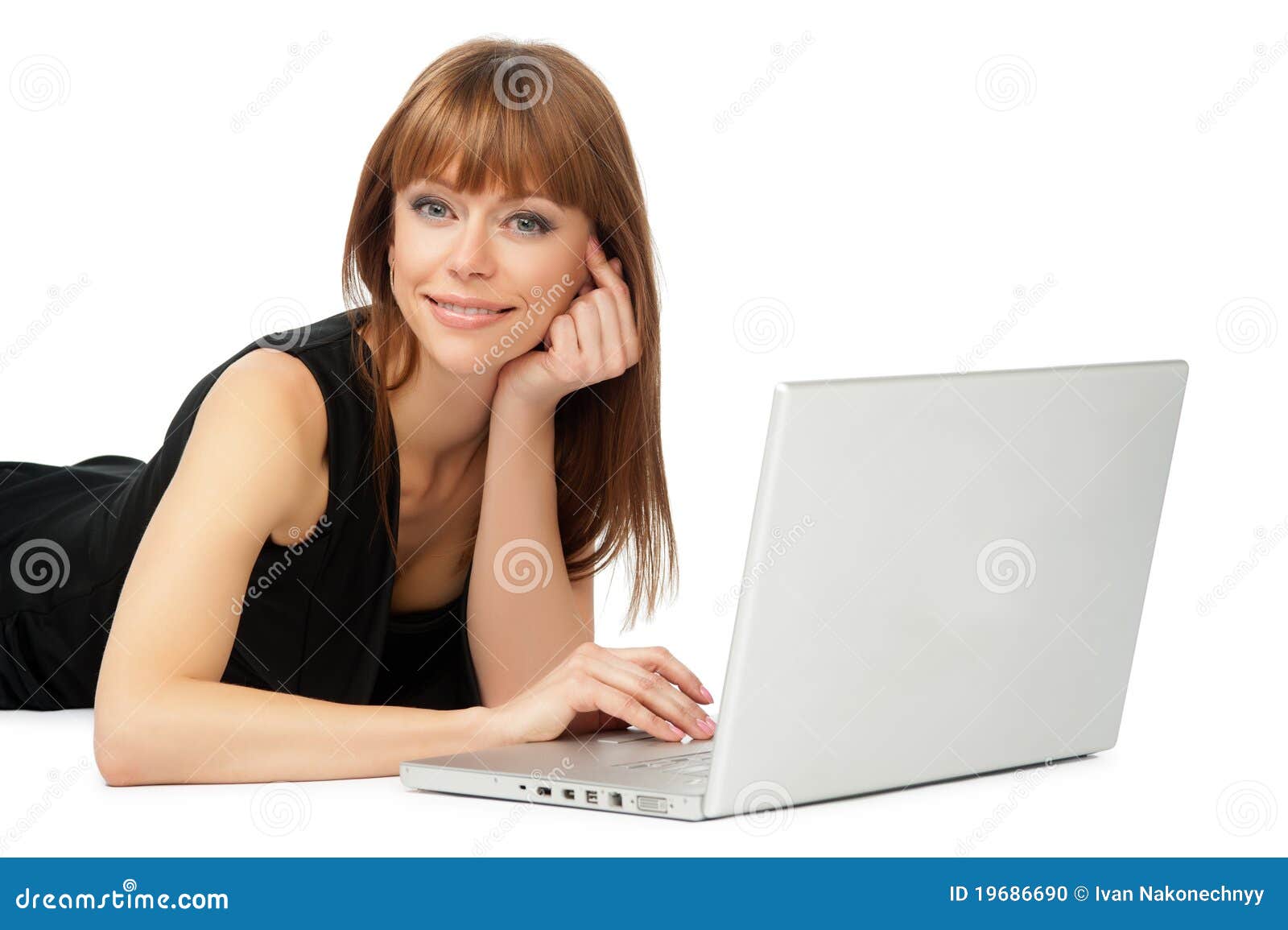 Lady On Computer