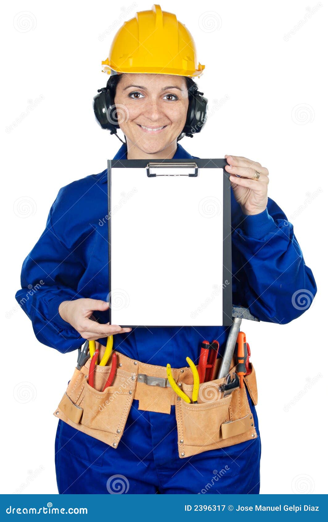 Lady construction worker stock image. Image of carpenters - 2396317