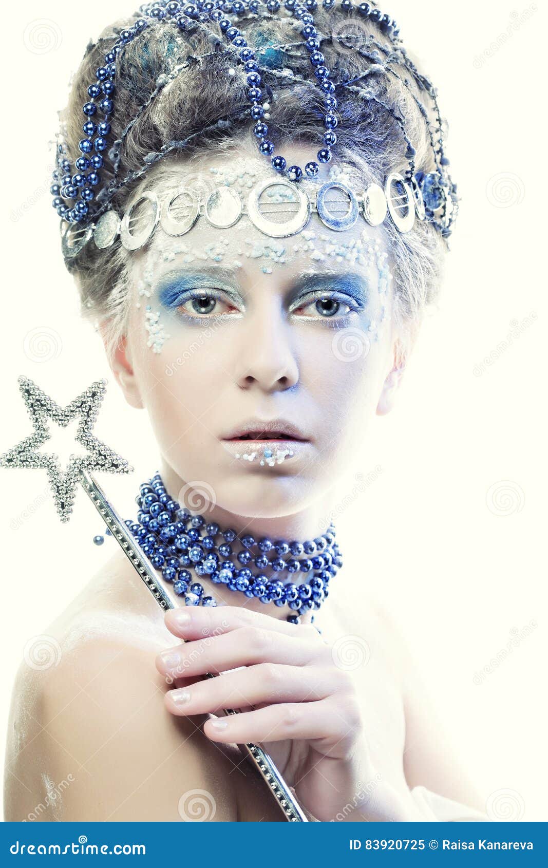 Lady with creative visage stock image. Image of holiday - 83920725