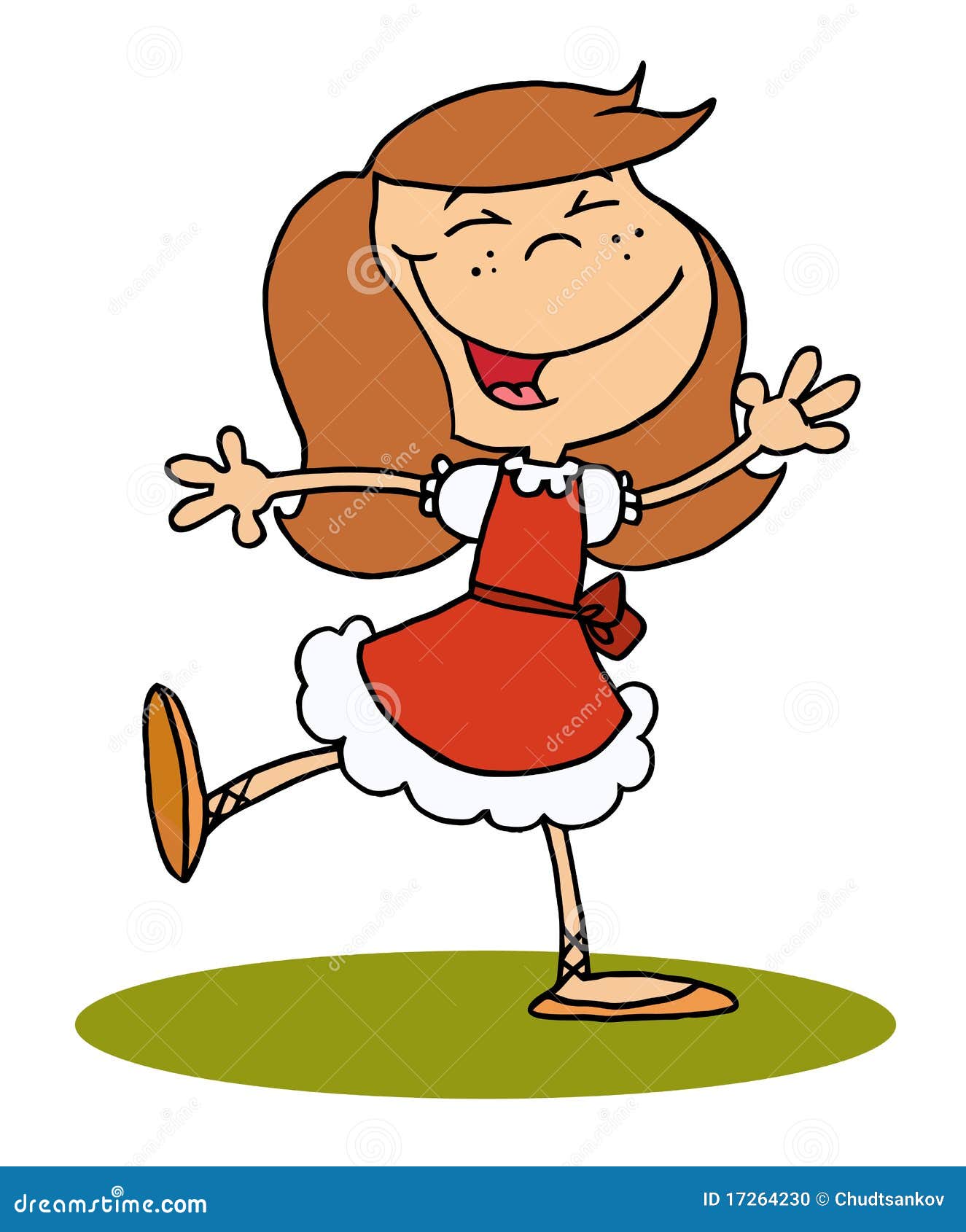 Lady dancing stock vector. Illustration of days, graphic - 17264230