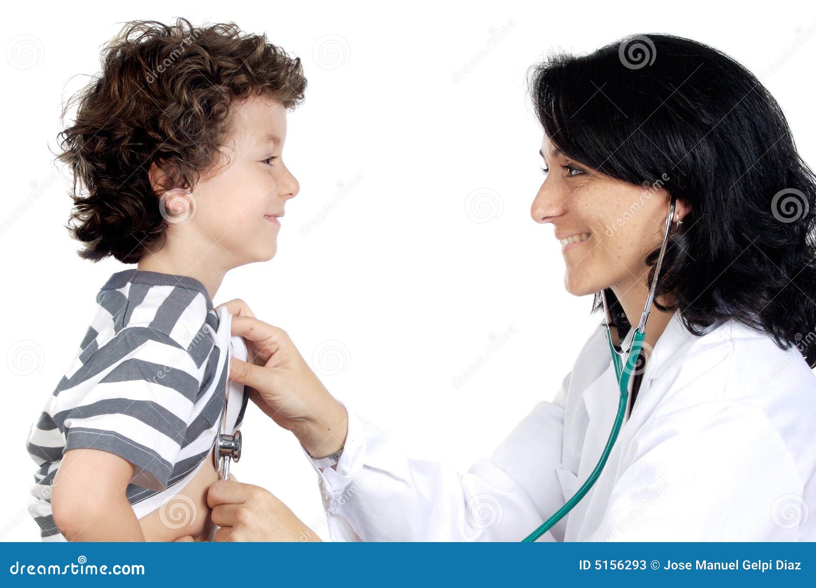 Lady doctor with a child stock image. Image of pediatrics - 5156293