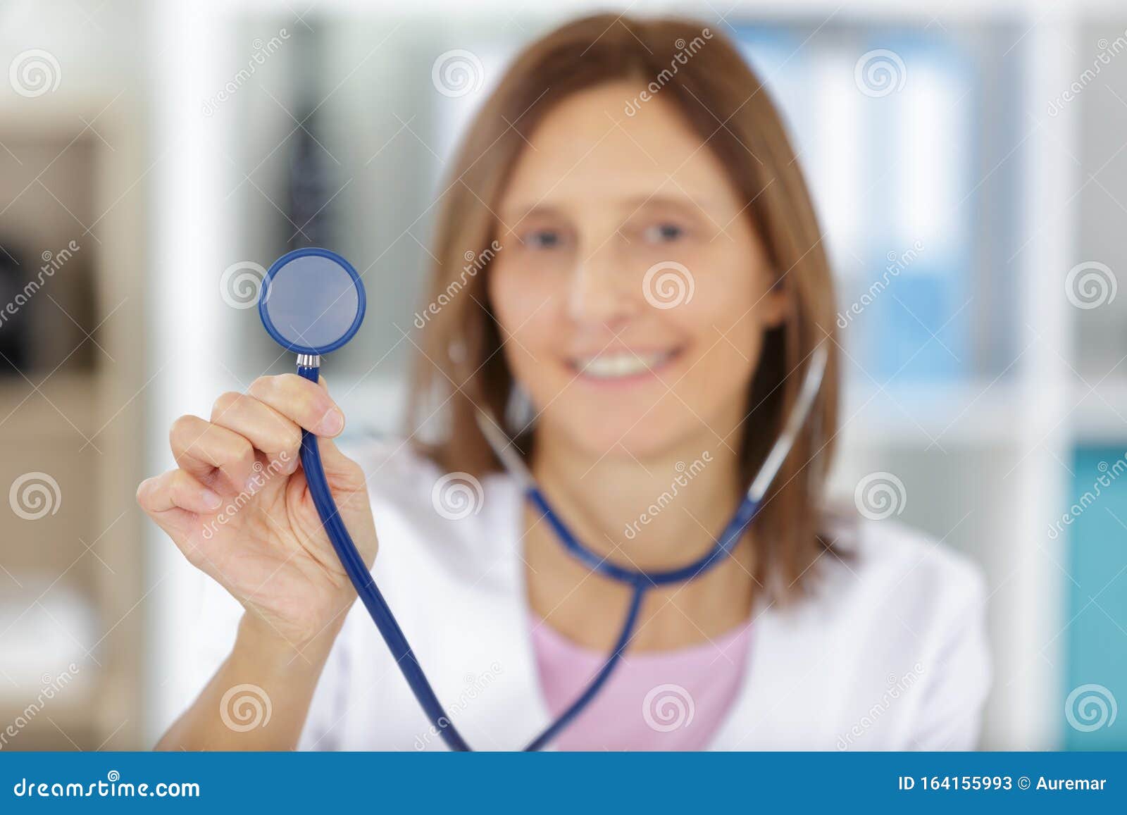 Lady Doctor Holding Stethoscope Stock Image - Image of beautiful ...