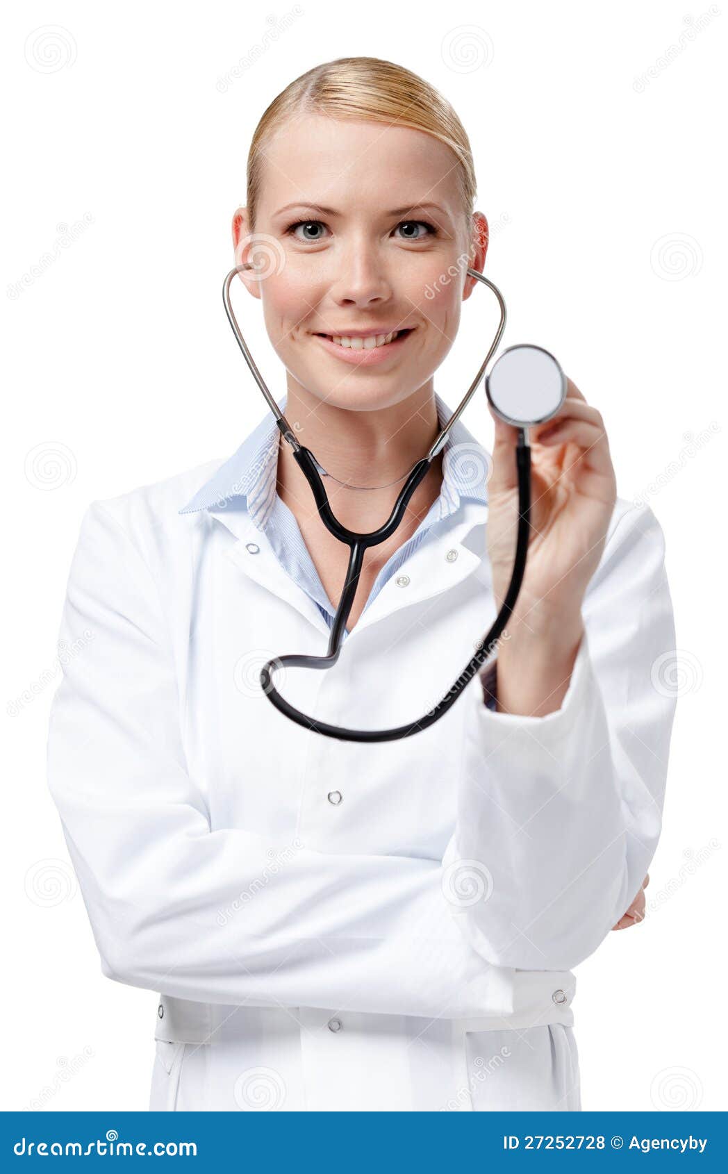Lady Doctor with Stethoscope Stock Photo - Image of medic, joyful: 27252728