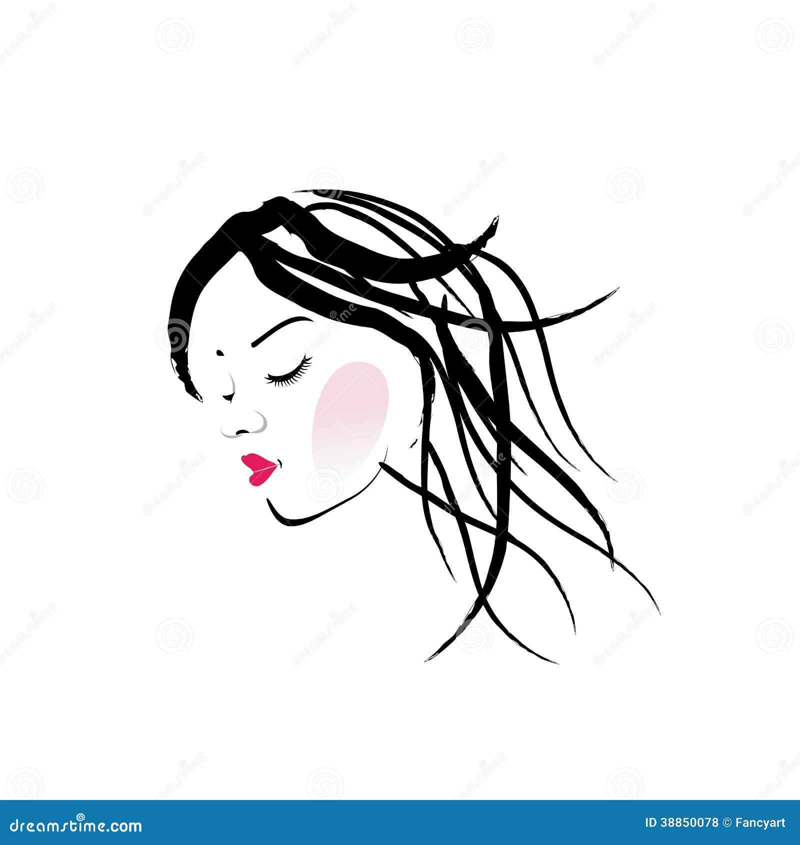 A lady with dreadlocks stock vector. Illustration of dreadlock - 38850078