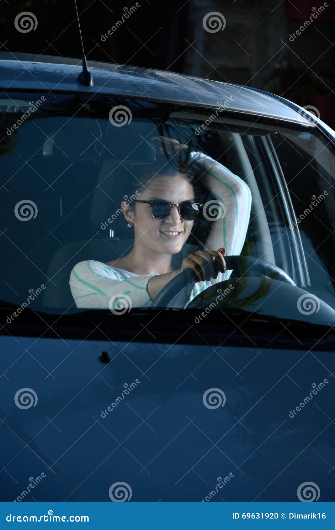 Lady driving car stock photo. Image of window, person - 69631920