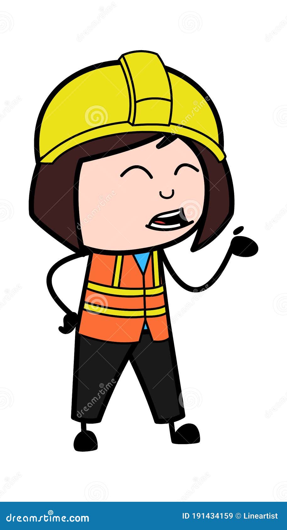 Lady Engineer Cartoon Arguing Stock Illustration - Illustration of ...
