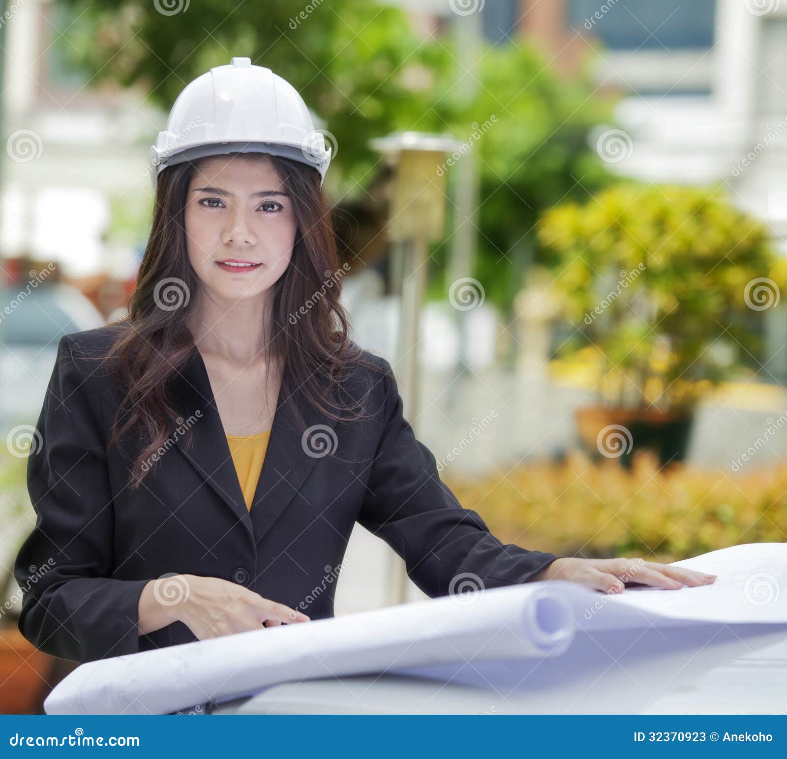 Lady engineer stock image. Image of bright, drawing, lady - 32370923