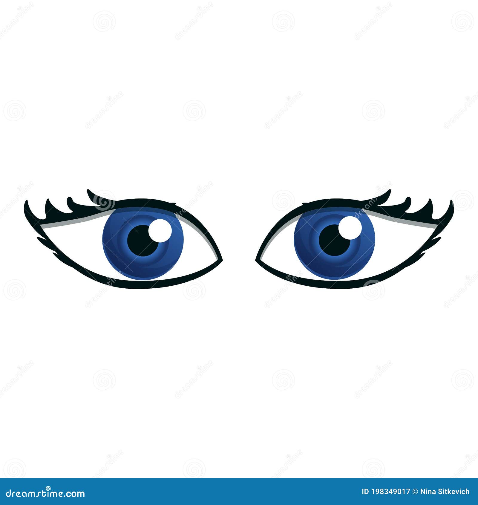 Lady Eyes Icon, Cartoon Style Stock Vector - Illustration of cartoon ...