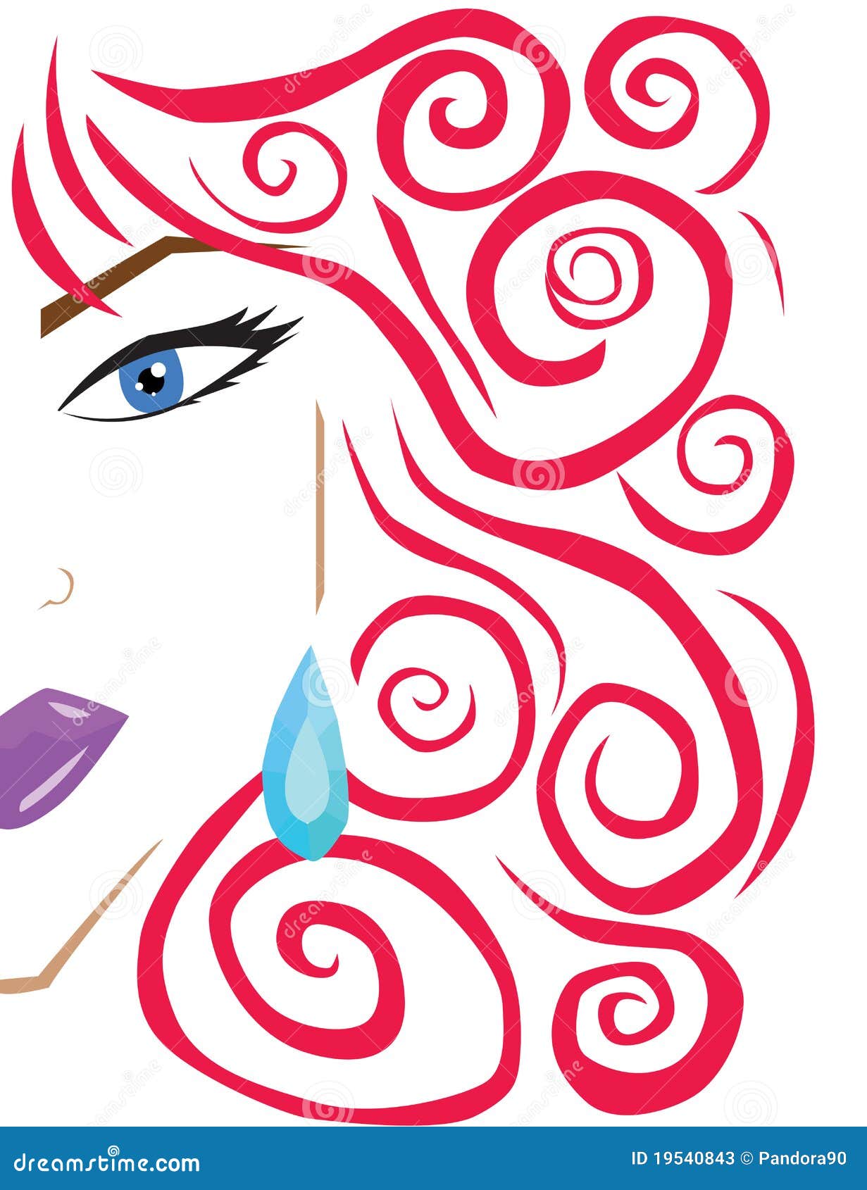 Lady Face Illustration | CartoonDealer.com #23110712