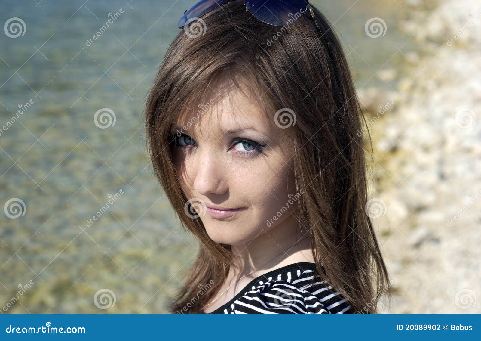 Lady Face Close-up Outdoor [05] Stock Photo - Image of young, shore ...