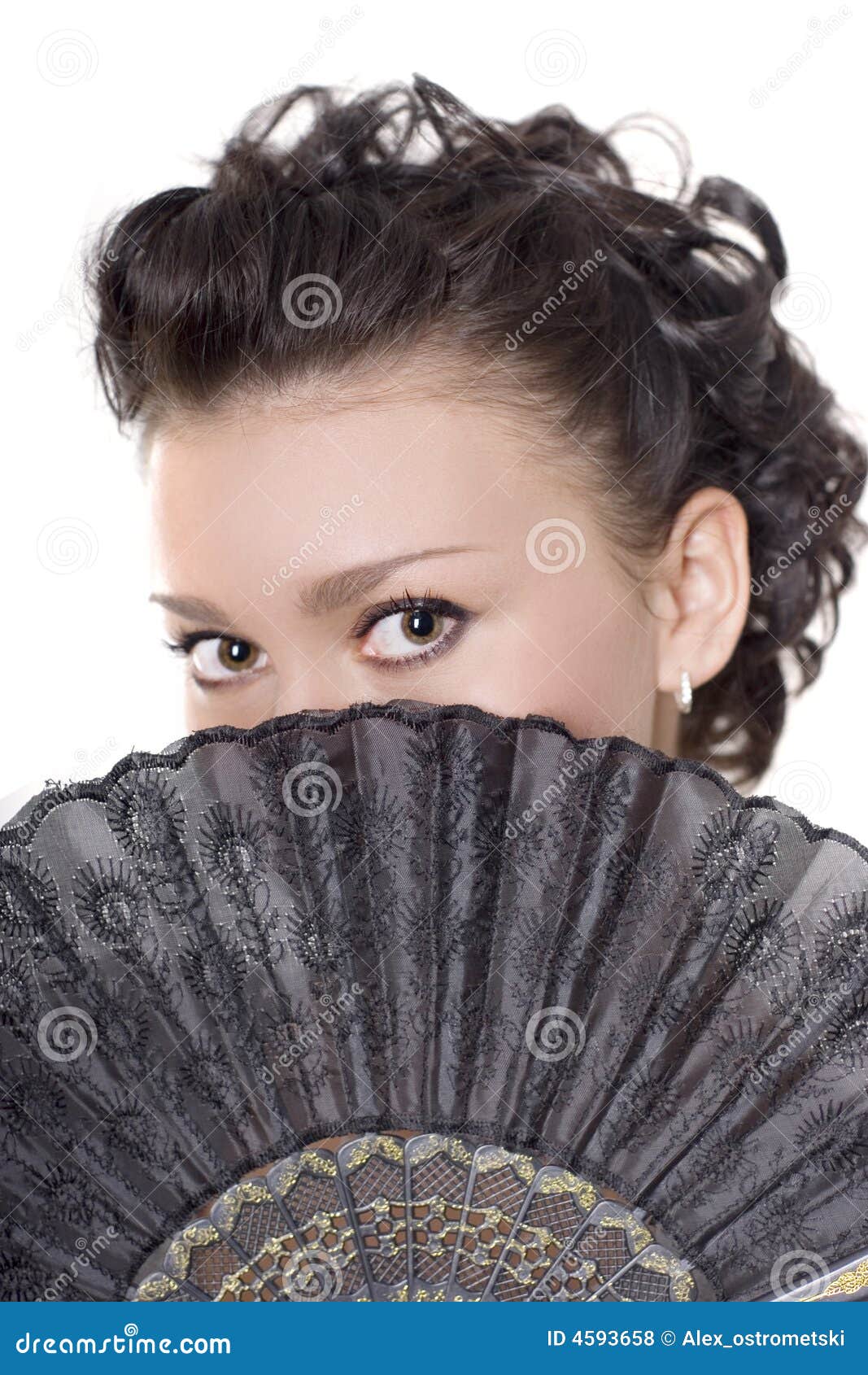 Lady with fan stock photo. Image of love, lifestyles, accessories - 4593658