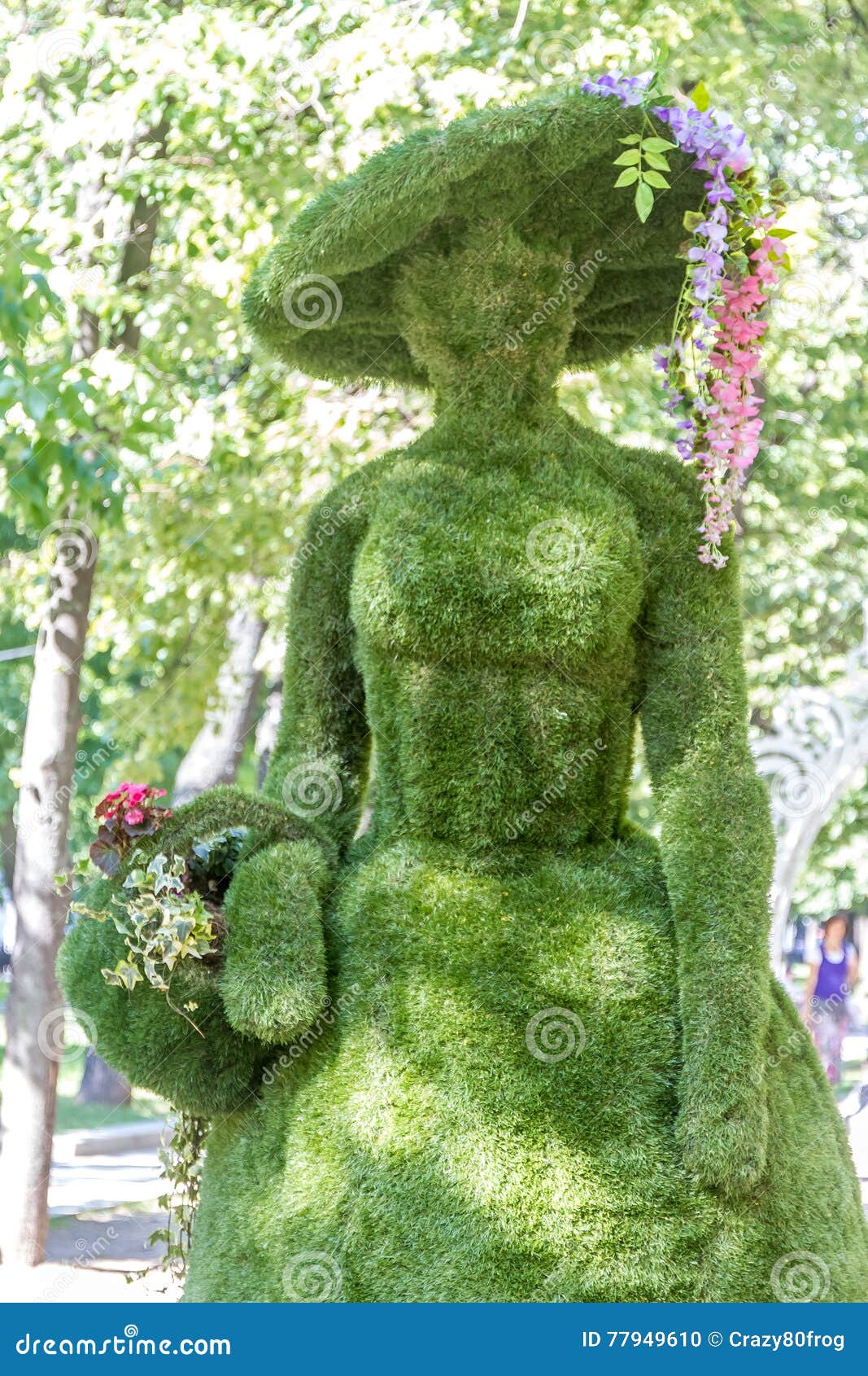 Lady Figure Made of Trimmed Bush on Natural Background Stock Photo ...