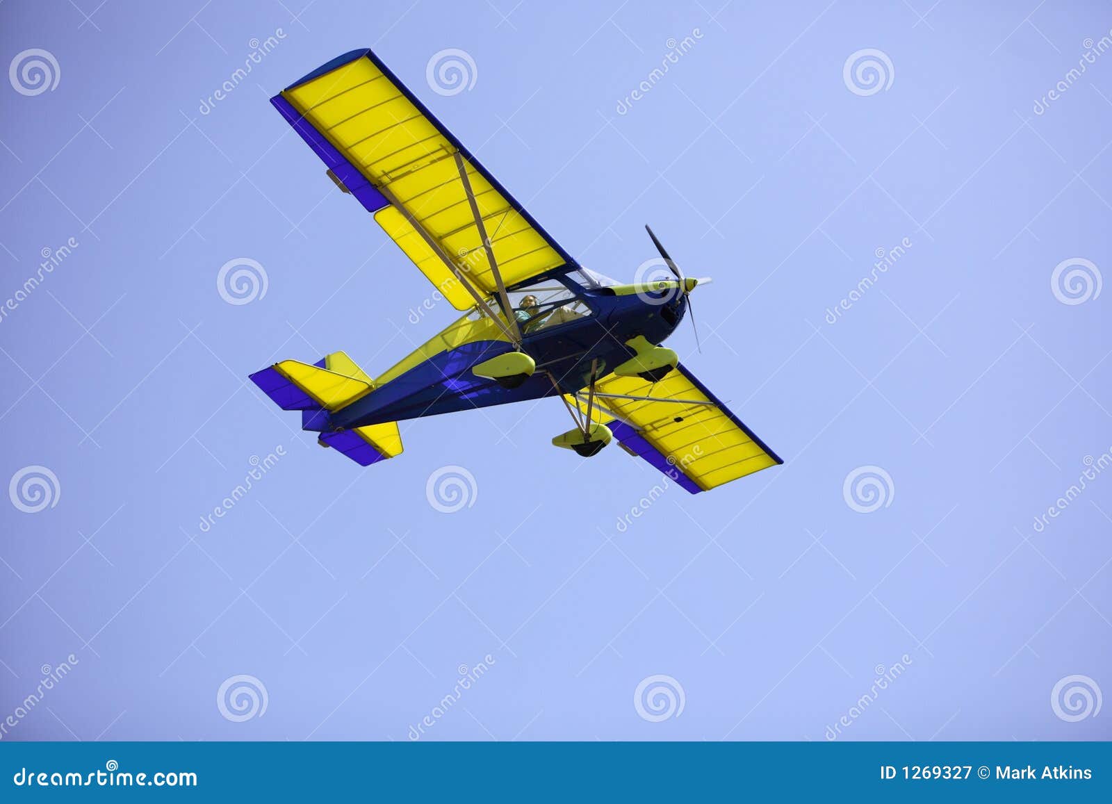 Lady Flying stock image. Image of lift, microlight, airplane - 1269327