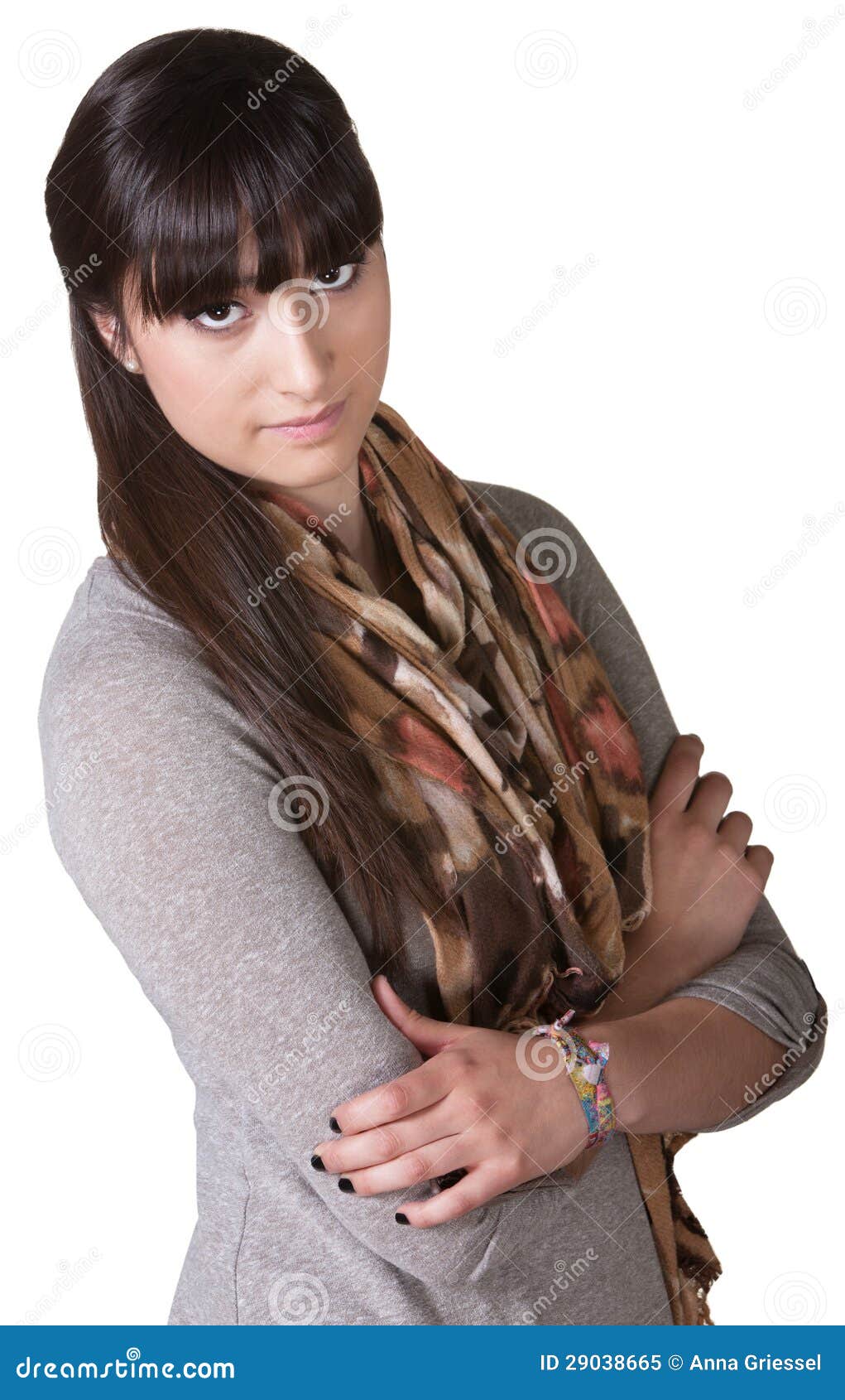 Lady with Folded Arms stock image. Image of doubt, cynical - 29038665