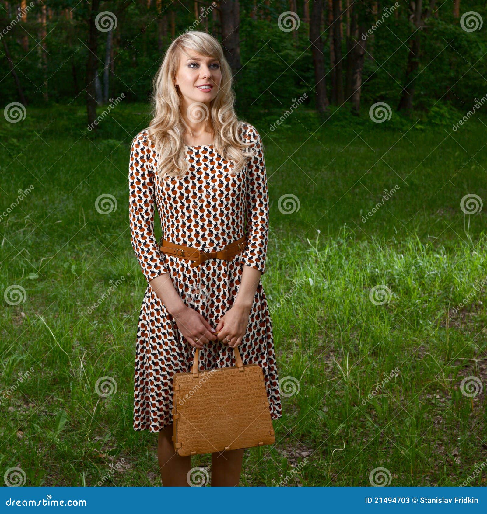 Lady in Forest stock image. Image of lady, interested - 21494703