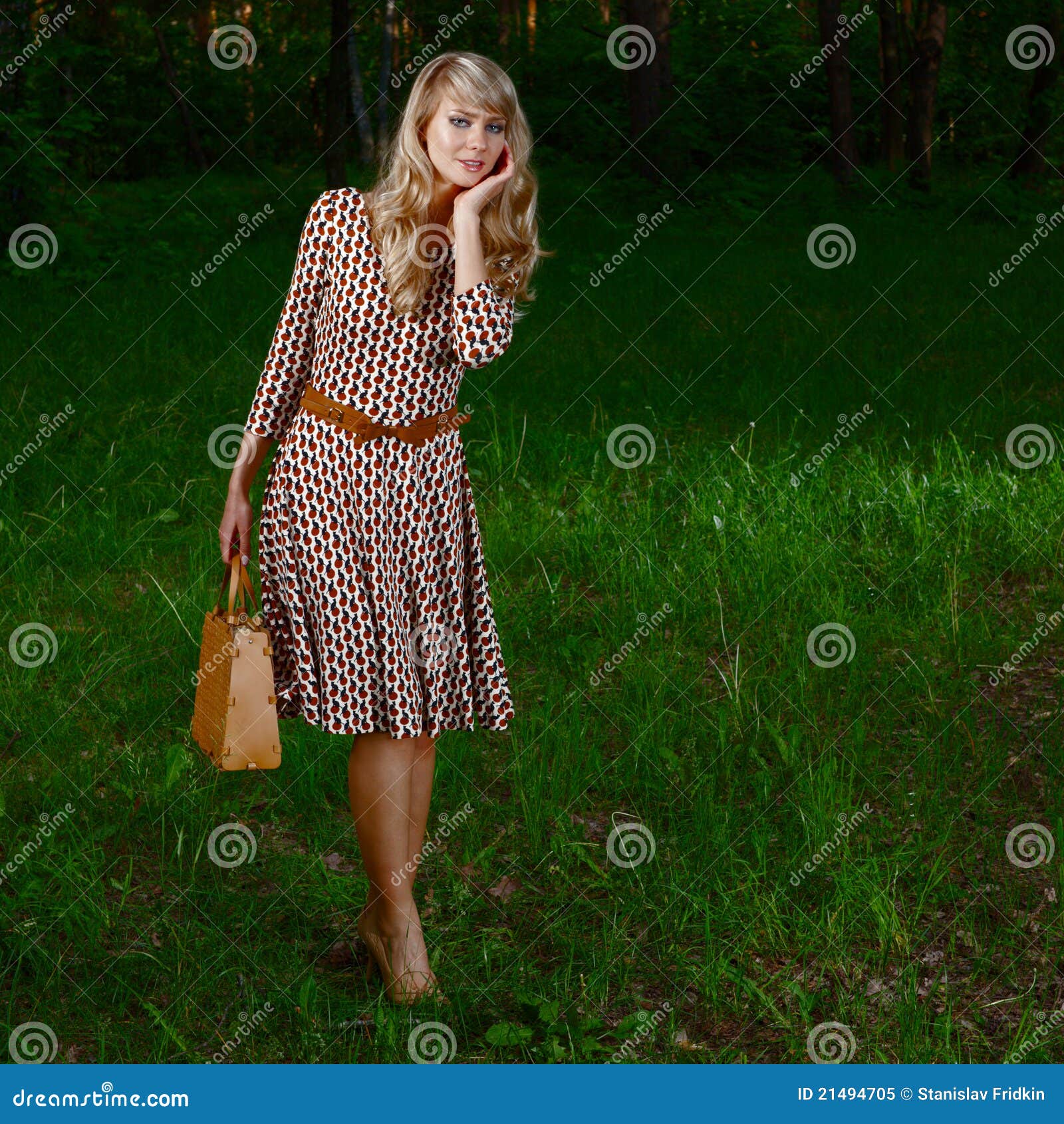 Lady in Forest stock image. Image of alone, leggy, distrust - 21494705
