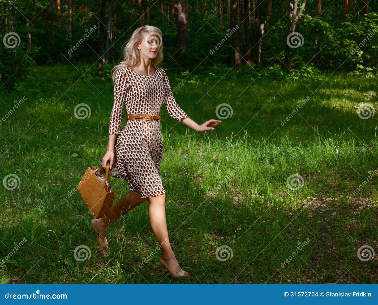 Lady in Forest stock photo. Image of move, nature, outdoors - 31572704