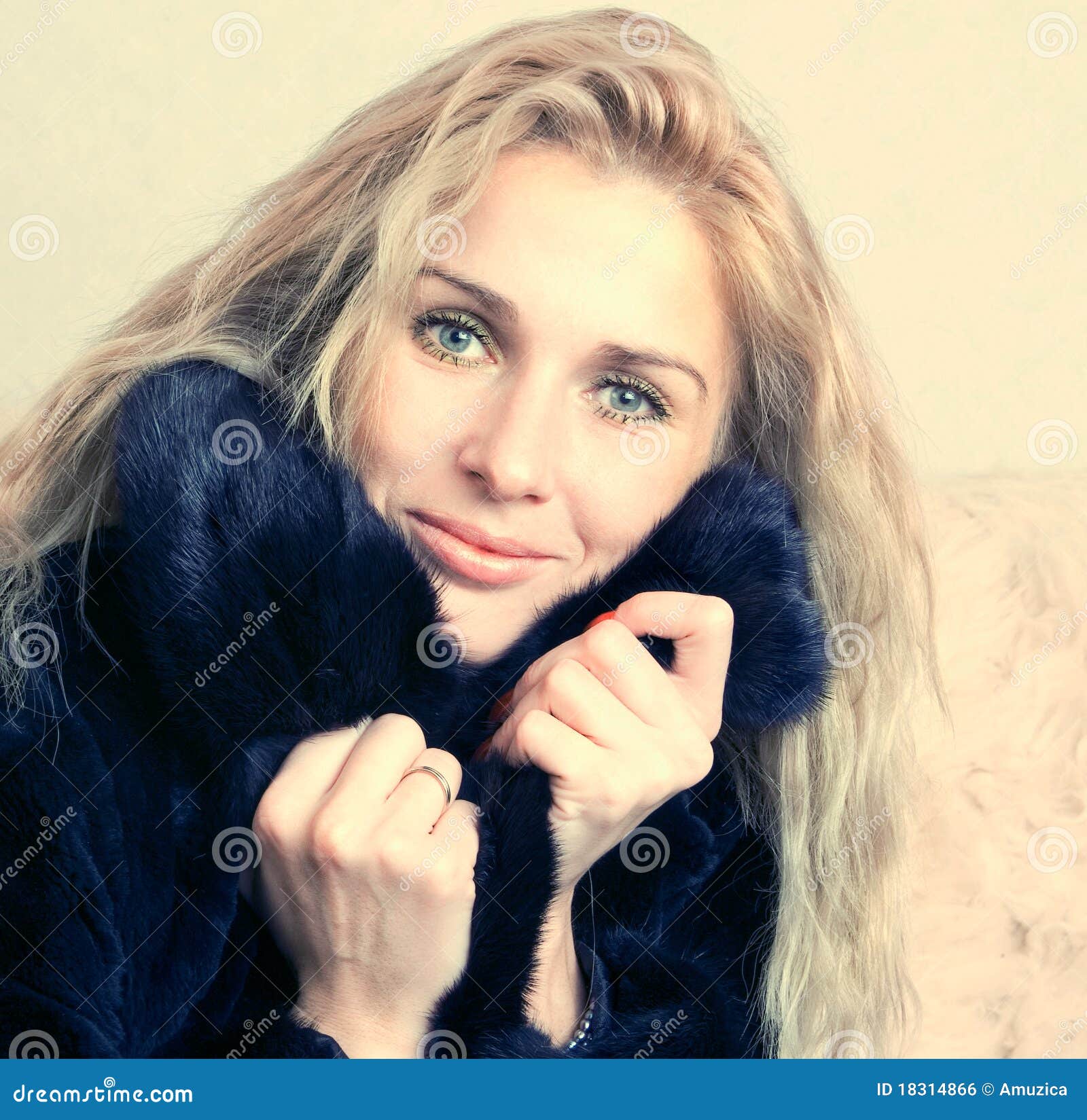 Lady in fur stock photo. Image of adult, cute, sensuality - 18314866