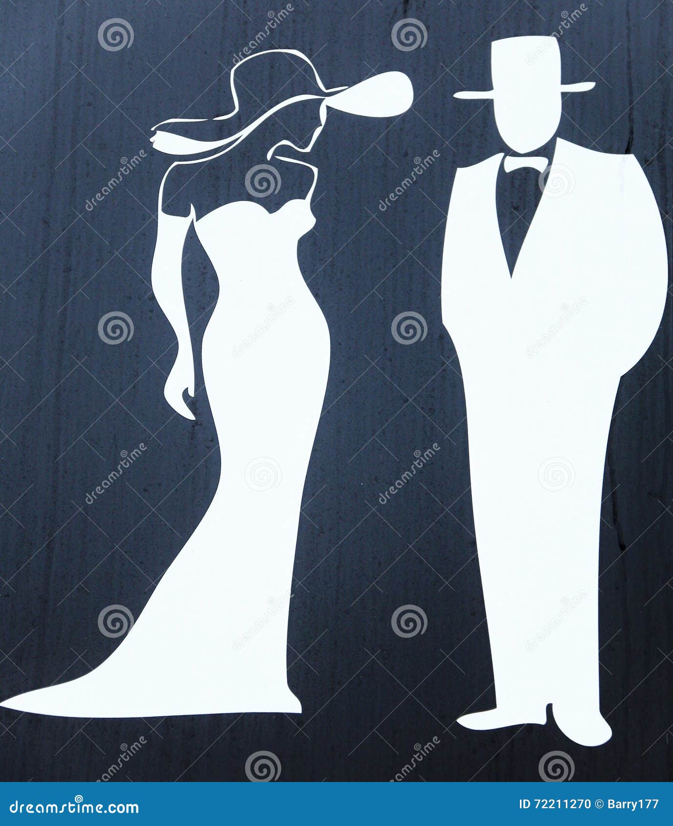 Lady and Gentleman Silhouette Stock Illustration - Illustration of ...