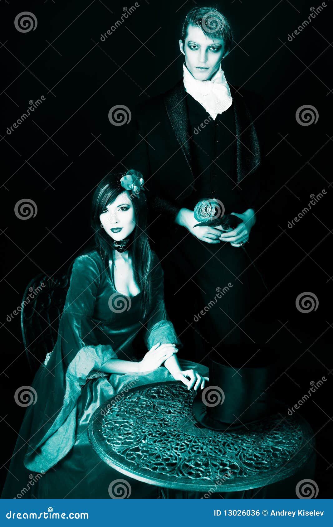 Lady and gentlemen stock photo. Image of 18th, halloween - 13026036