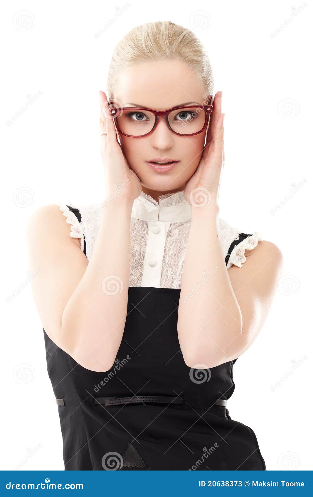 Lady in glasses stock image. Image of beauty, look, adult - 20638373