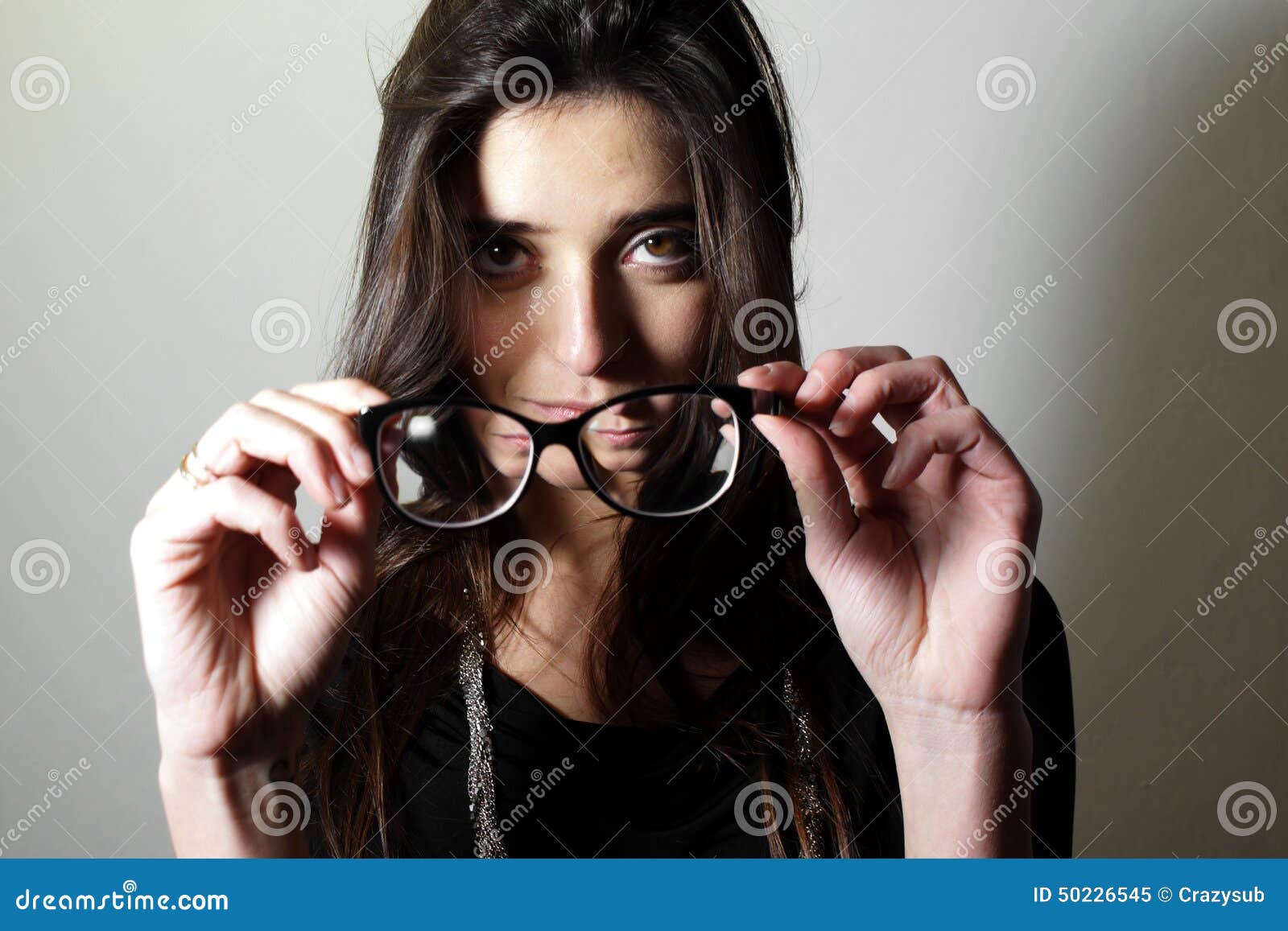 Lady with glasses stock image. Image of happy, lady, confident - 50226545
