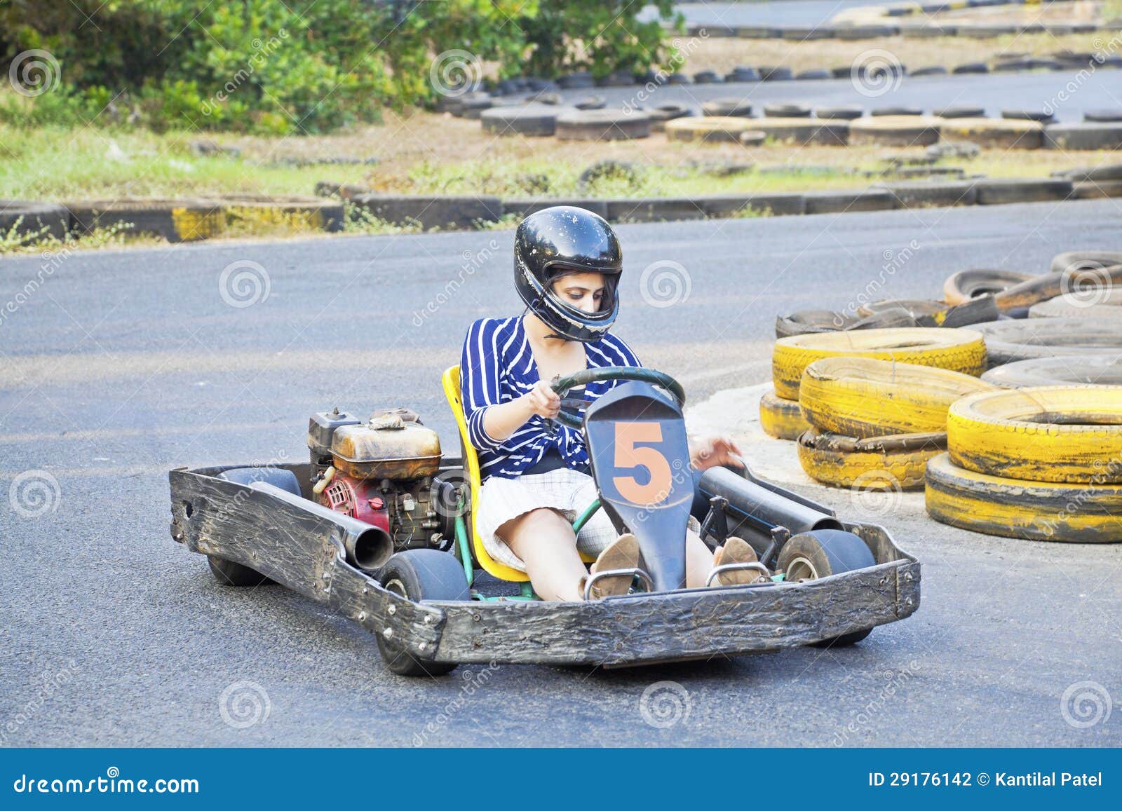 Lady Van Driver Waits For Tourists In Her Electric Car On A Sunset ...