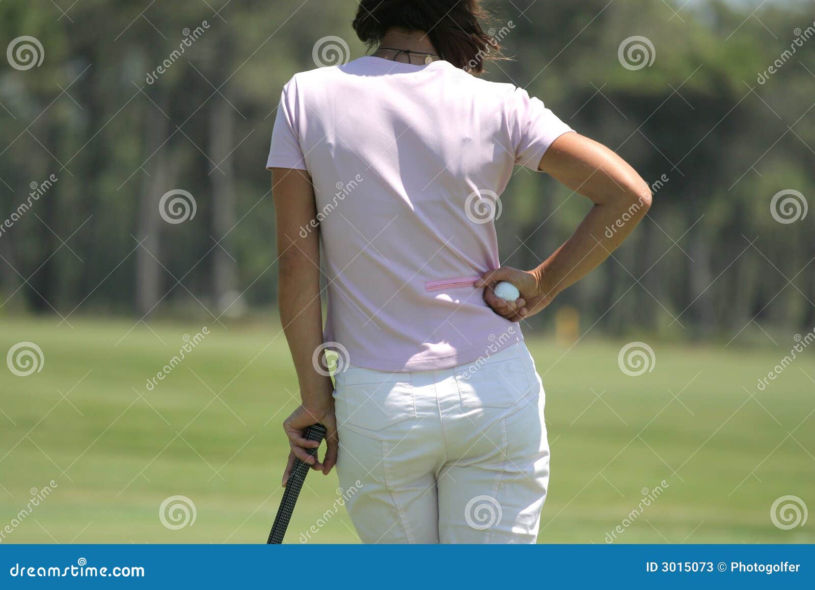 Lady golf putting stock image. Image of green, estate - 3015073