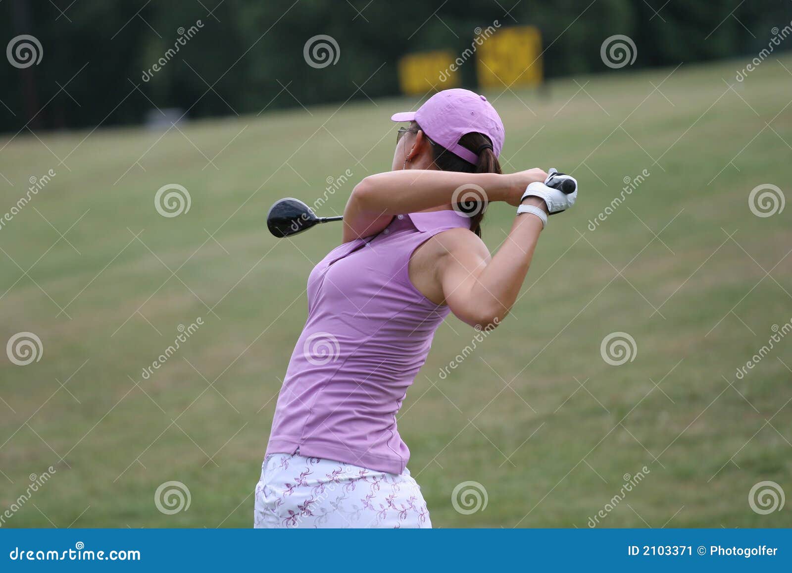 Lady golf swing stock image. Image of golf, golfer, pink - 2103371