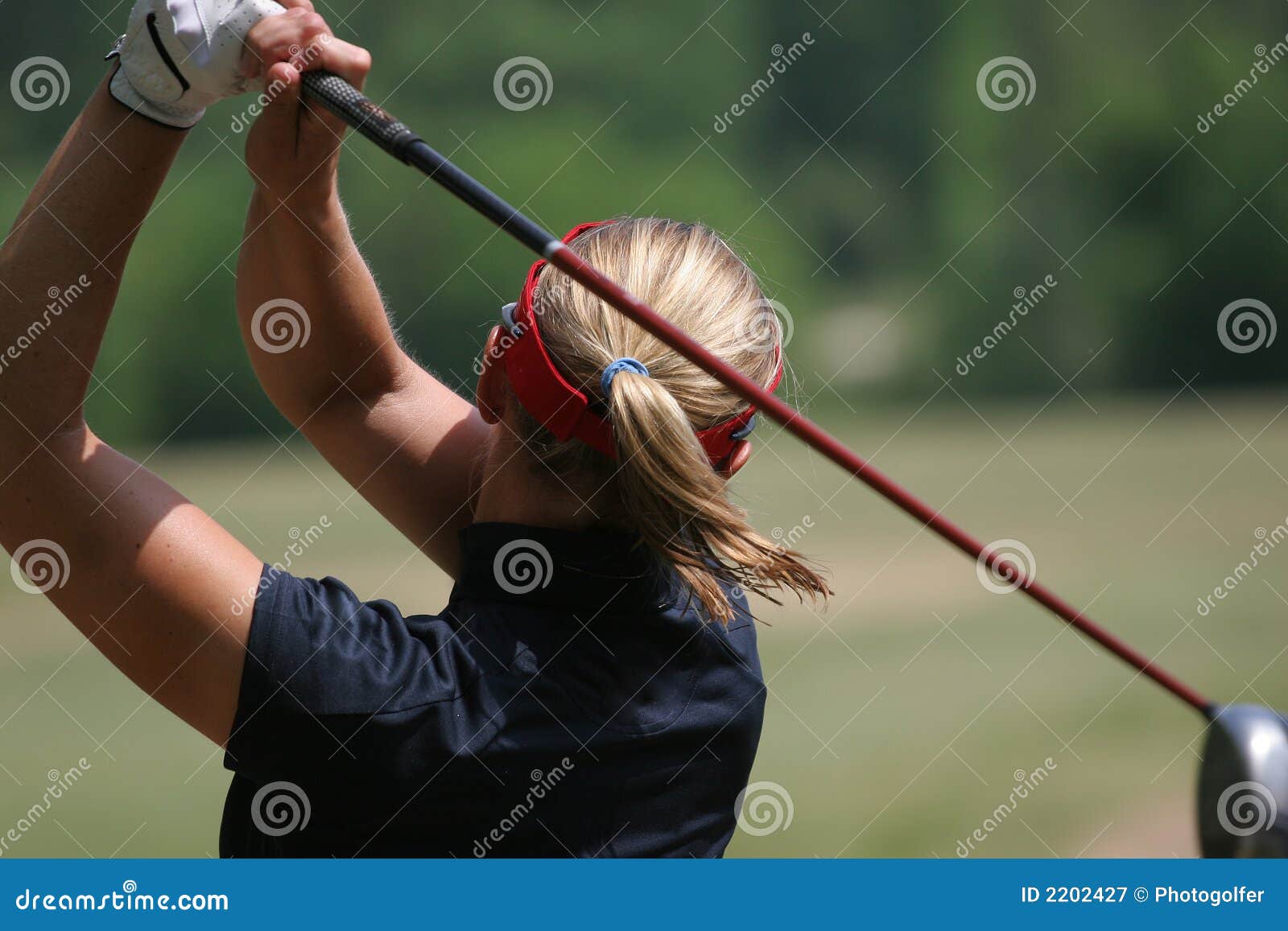 Lady Golf Swing Royalty Free Stock Photography - Image: 2202427