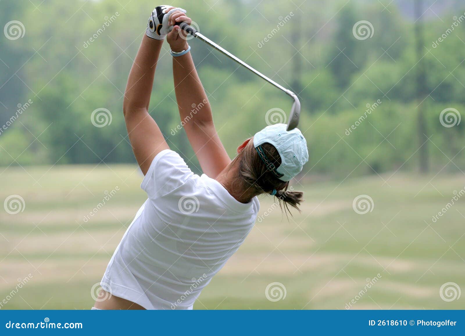 Lady Golf Swing Stock Photo - Image: 2618610